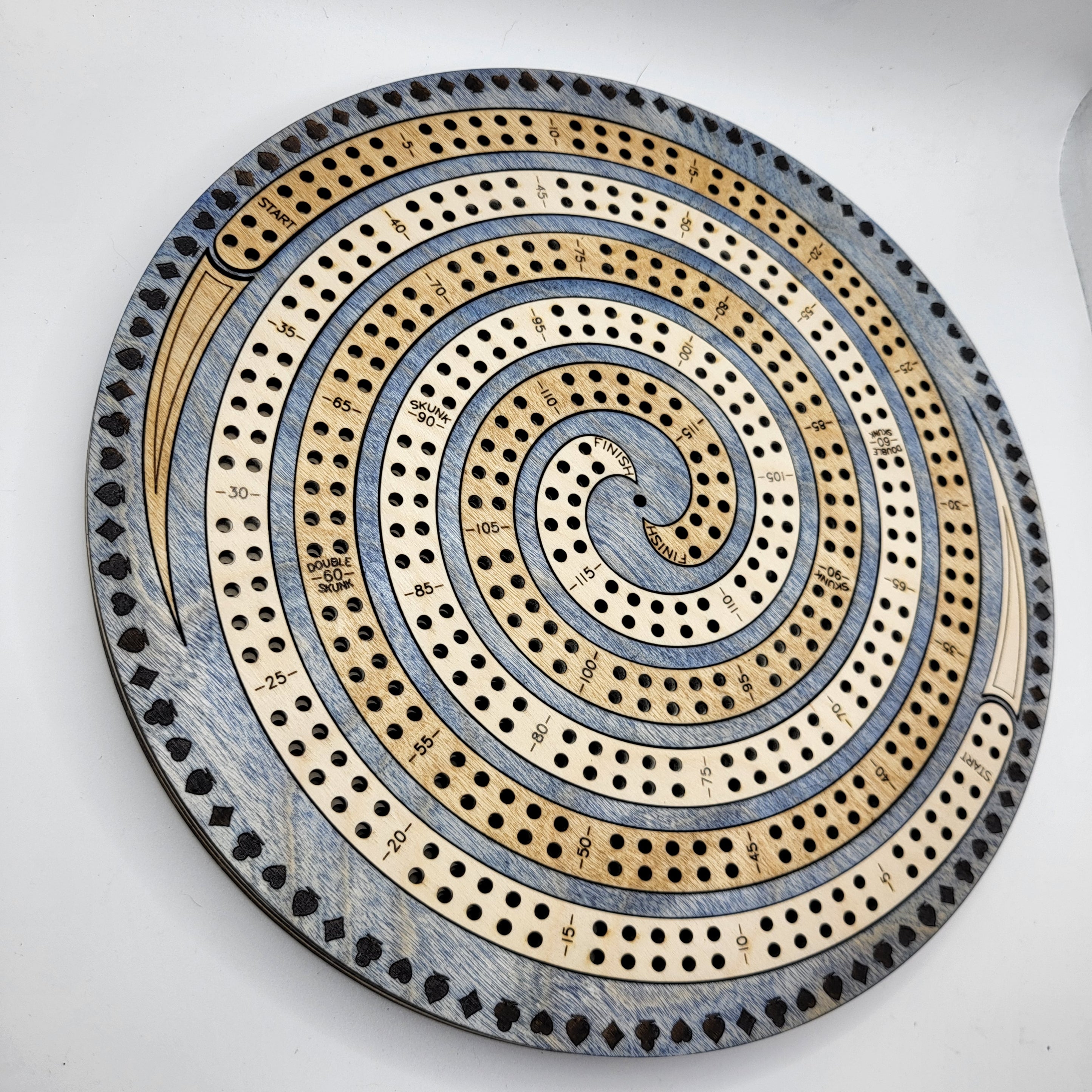 Double Spiral 4 Track Cribbage Board – WillowberryWorkshop