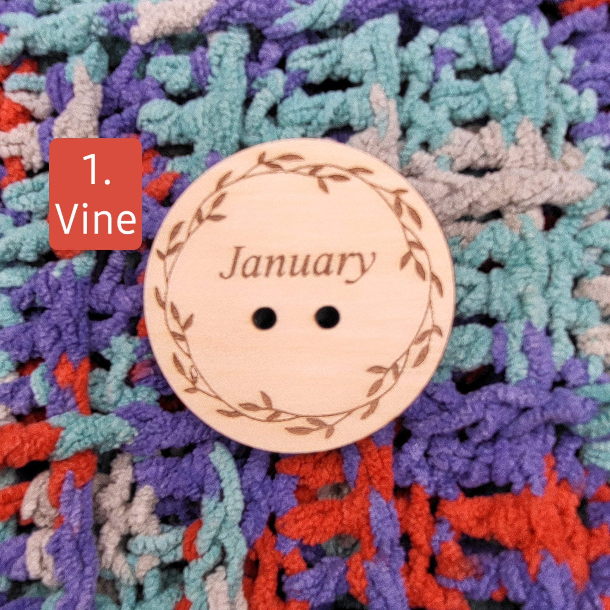 Temperature Blanket Month Buttons – WillowberryWorkshop